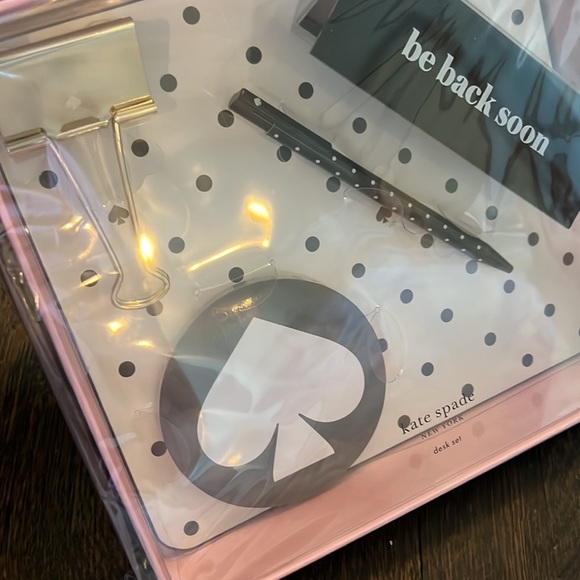 kate spade | Office | Kate Spade Desk Gift Setblack Spade Dot | Poshmark